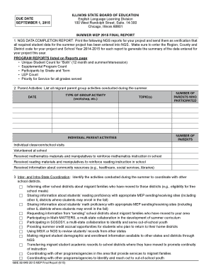 Fillable Online 92-04B FY15 Summer MEP Final Report Fax Email Print ...