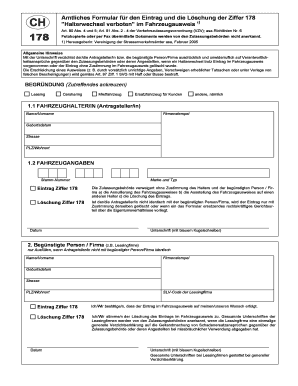 Fillable Online Amtliches Formular fr den Eintrag und die Lschung der ...