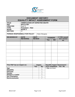 Fillable Online nugentcare VERIFICATION OF EXPECTED DEATH - nugentcare ...