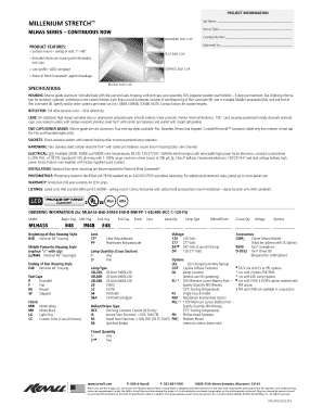 Fillable Online MILLENIUM STRETCH - Kenall Fax Email Print - pdfFiller