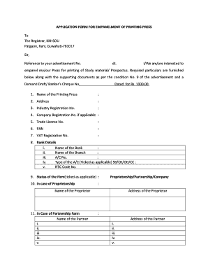 Fillable Online kkhsou APPLICATION FORM FOR EMPANELMENT OF PRINTING PRESS - kkhsouin Fax Email ...