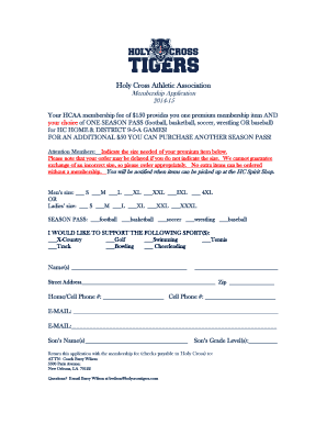 Fillable Online 2014-15 HCAA Membership Form 1doc Fax Email Print ...