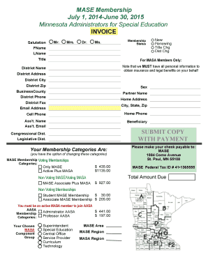 Fillable Online mnase JOIN MASE - Minnesota Administrators for Special ...
