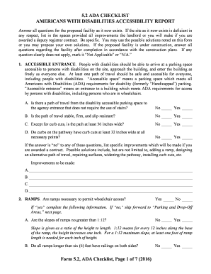 Fillable Online bmv ohio 52 ADA Checklist - State of bOhiob bBMVb Fax ...