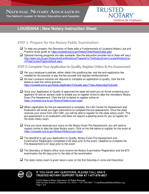 Fillable Online LOUISIANA New Notary Instruction Sheet Fax Email Print ...