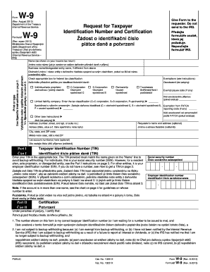 Fillable Online BFormb W-9 - FATCA Fax Email Print - pdfFiller