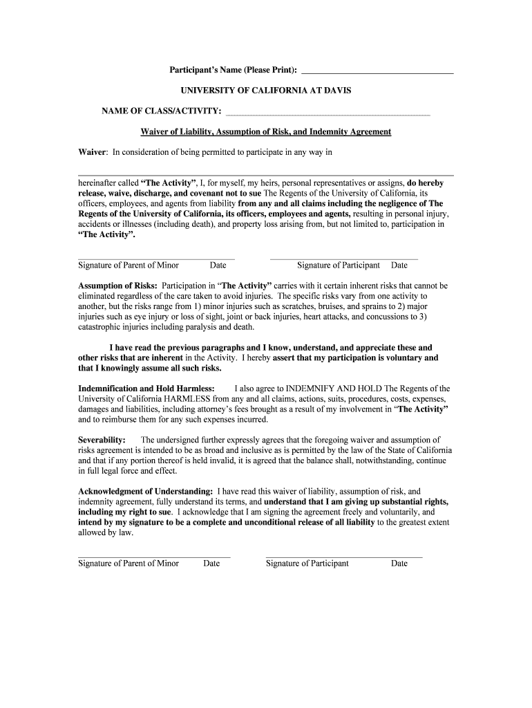 Fillable Online mae ucdavis Participants Name Please Print UNIVERSITY OF Fax Email Print - pdfFiller