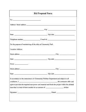 37+ Free Editable Bid Proposal Templates in MS Word [DOC] | pdfFiller