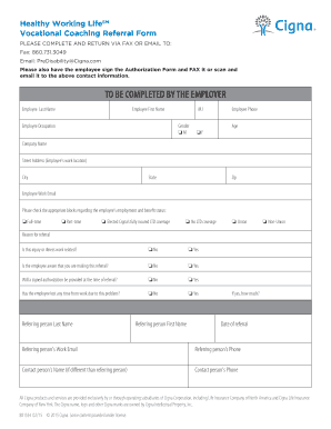Vocational Coaching Referral Form - Blank Fillable Template | Fill Out ...