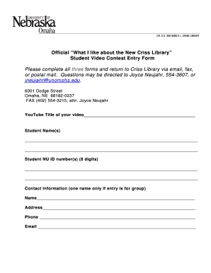 Fillable Online library unomaha Official What I like about the New ...