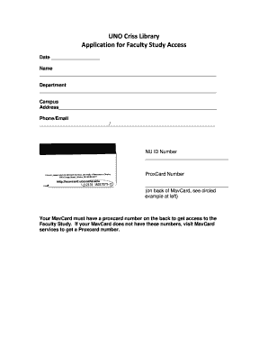 Fillable Online library unomaha UNO Criss bLibraryb Application for ...