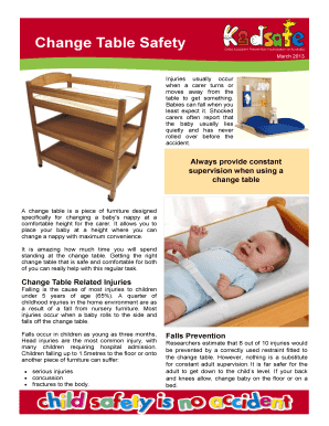 Fillable Online Change Table Safety Fax Email Print - pdfFiller