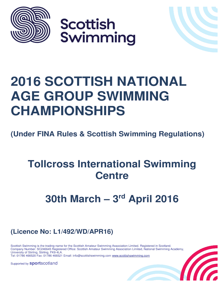 Fillable Online swimscotland co Scottish Amateur Swimming Association ...