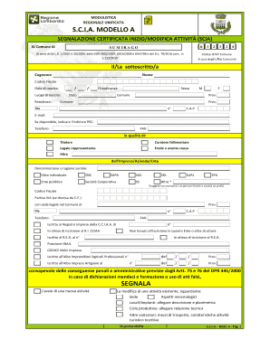 Compilabile Online comune sumirago va Scia modello A formato digitale ...