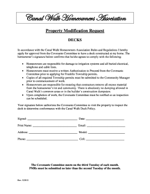 Fillable Online Property Modification Request Form Fax Email Print ...