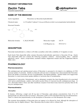 Fillable Online Zactin Tabs Fax Email Print - pdfFiller