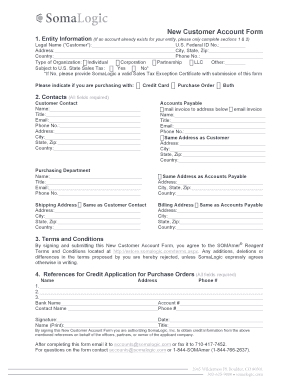 Fillable Online New Customer Account Form Fax Email Print - pdfFiller