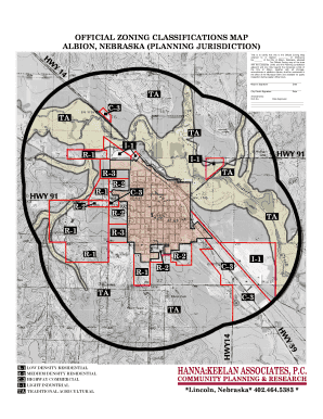 Fillable Online OFFICIAL ZONING CLASSIFICATIONS MAP ALBION NEBRASKA Fax ...