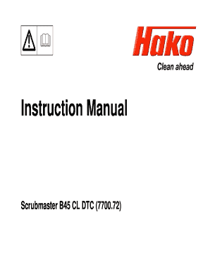 Hako Scrubmaster B45 Manual - Fill Online, Printable, Fillable, Blank ...