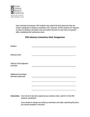 Fillable Online hcde washington PhD Advisory Committee Chair ...