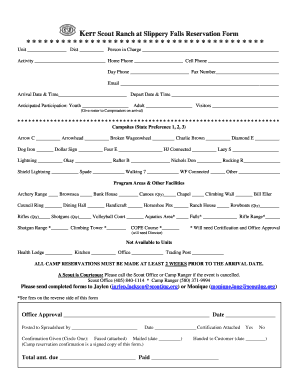 Fillable Online scoutingrocks Kerr Scout Ranch at Slippery Falls ...