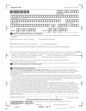 Fillable Online 401k Enrollment Application - MeridianSoft Fax Email ...