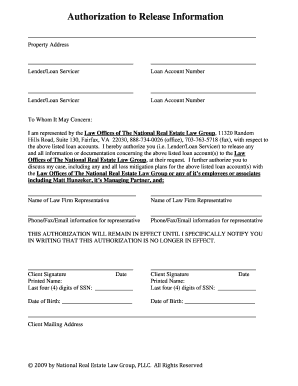 Fillable Online Authorization to Release Information - bnrelgbbcomb Fax Email Print - pdfFiller