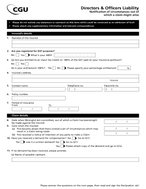Fillable Online Lodging Claims - Download Forms AIS Insurance Brokers ...
