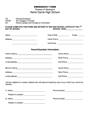 Fillable Online Ron Glasgow, Principal Fax Email Print - pdfFiller