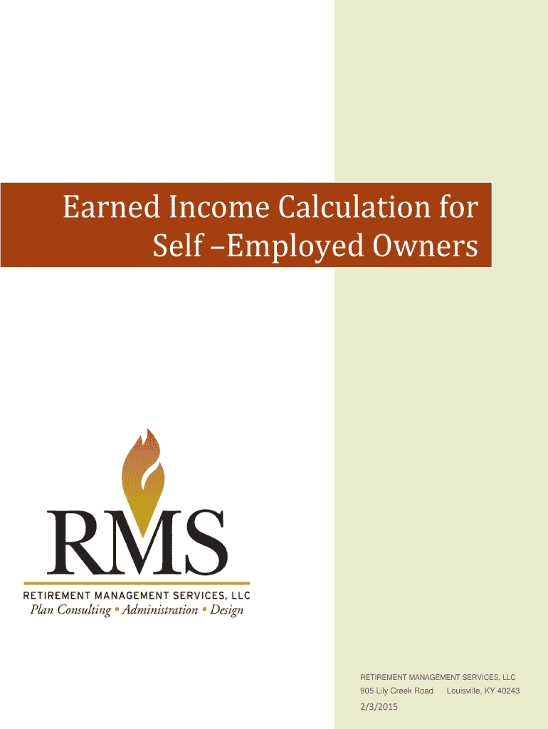 Fillable Online Earned Income Calculation for Fax Email Print - pdfFiller