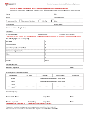 Fillable Online Student Travel Form_ACFR.pdf - Aerospace, Mechanical ...