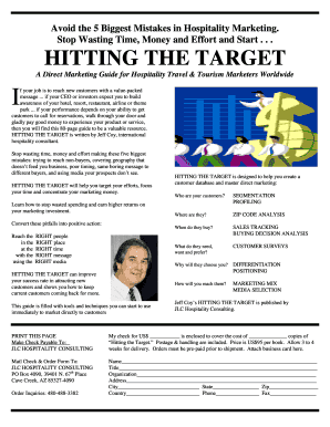 Fillable Online Hitting the Target Book Order Formdoc Fax Email Print ...