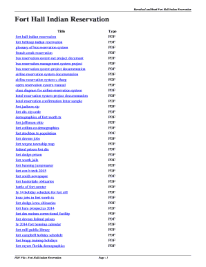 Fillable Online Fort Hall Indian Reservation fort hall indian ...