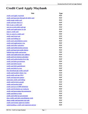 Fillable Online Credit Card Apply Maybank credit card apply maybank Fax ...