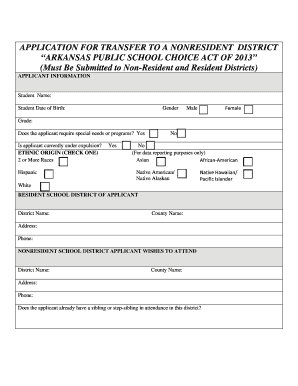 Fillable Online smackover School Choice Application - 2013 Fax Email ...