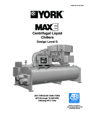 Fillable Online York YK Stye G Liquid Chiller Engineering Guide - (Form ...