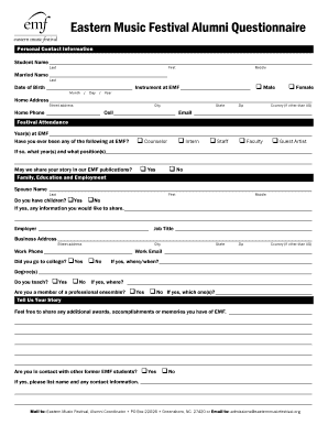 Fillable Online easternmusicfestival Eastern Music Festival Alumni ...