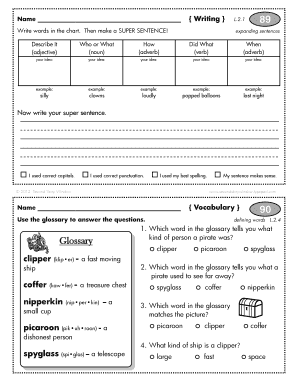 Fillable Online Write words in the chart Fax Email Print - pdfFiller