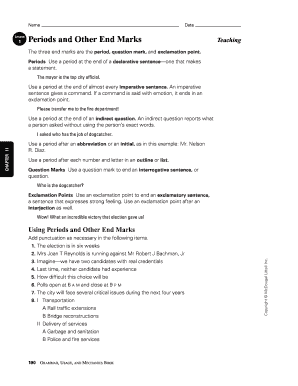 Fillable Online Periods and Other End Marks Fax Email Print - pdfFiller