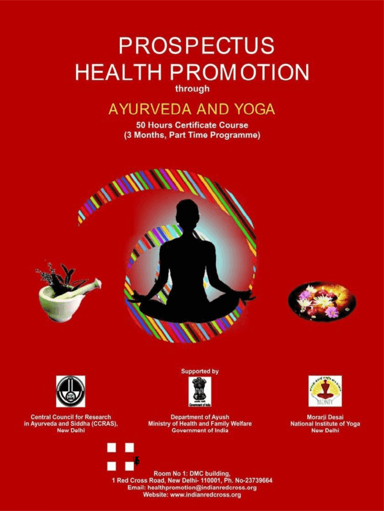 Fillable Online Health Promotion through Ayurveda and Yoga Certificate ...