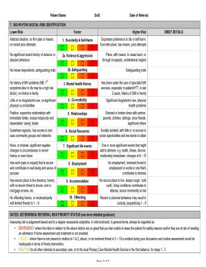 Fillable Online crisiscareconcordat org Appx 21 - MH1 - Core GP-MH ...