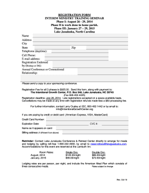 Fillable Online Model Registration Form - Lake Junaluska Fax Email Print - pdfFiller