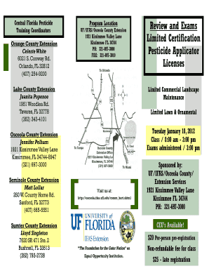 Fillable Online lake ifas ufl Central Florida Pesticide - lake ifas ufl ...