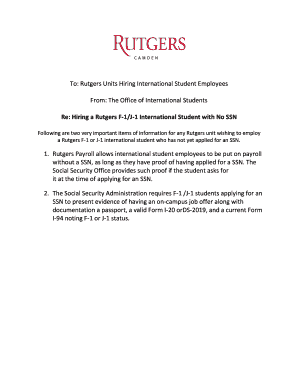 Fillable Online ois camden rutgers SSN Letter - The Office of ...