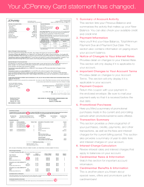 Fillable Online Your JCPenney Card statement has changed Fax Email ...