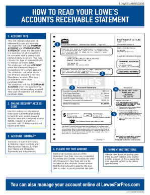 Fillable Online HOW TO READ YOUR LOWES Fax Email Print - pdfFiller