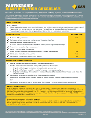 Fillable Online IDENTIFICATION CHECKLIST Fax Email Print - pdfFiller