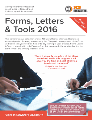 Fillable Online Forms, Letters & Tools 2016 - 2020 Innovation Fax Email ...