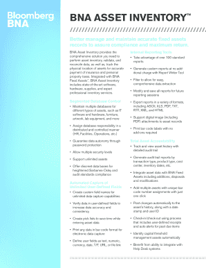 Fillable Online BNA ASSET INVENTORY Fax Email Print - pdfFiller