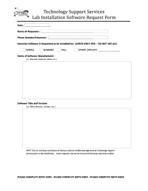 Fillable Online firelands bgsu BGSU Firelands Lab Software Installation ...
